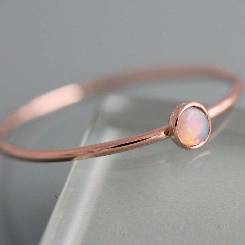 Thin Opal Ring - Etsy