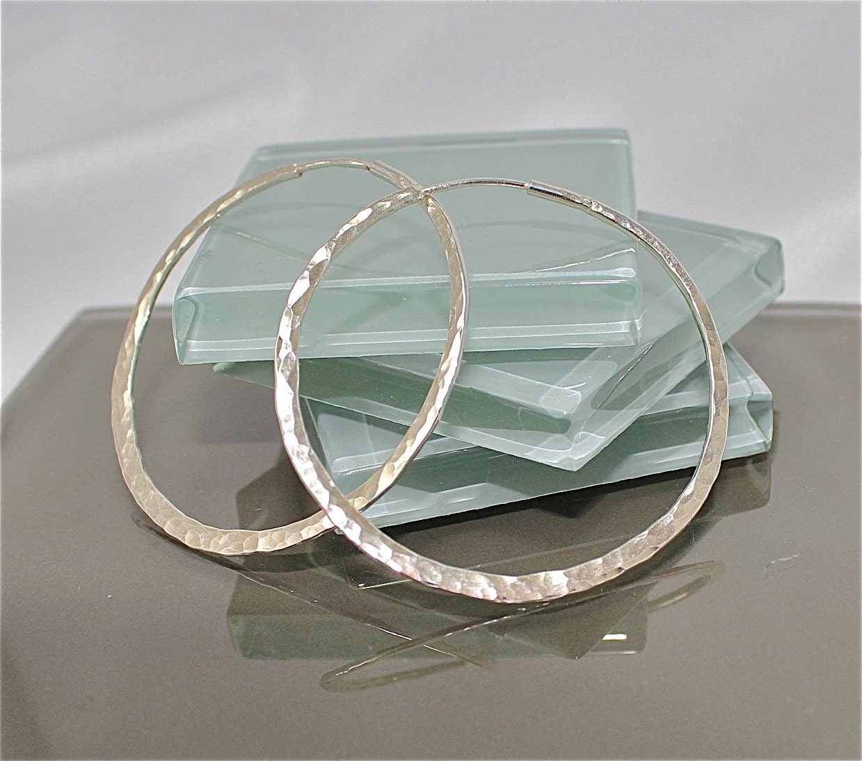 3 Silver Hoops Far Out Awesome Recycled Sterling Silver - Etsy