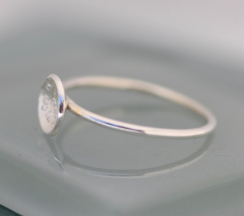 Moon Ring Sterling Silver Lunar Moonscape Stacking Band Stack | Etsy