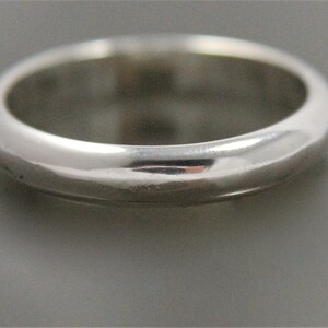 Silver Ring Classic Half Round Dome Men's or Women's or Unisex 4mm Band ...