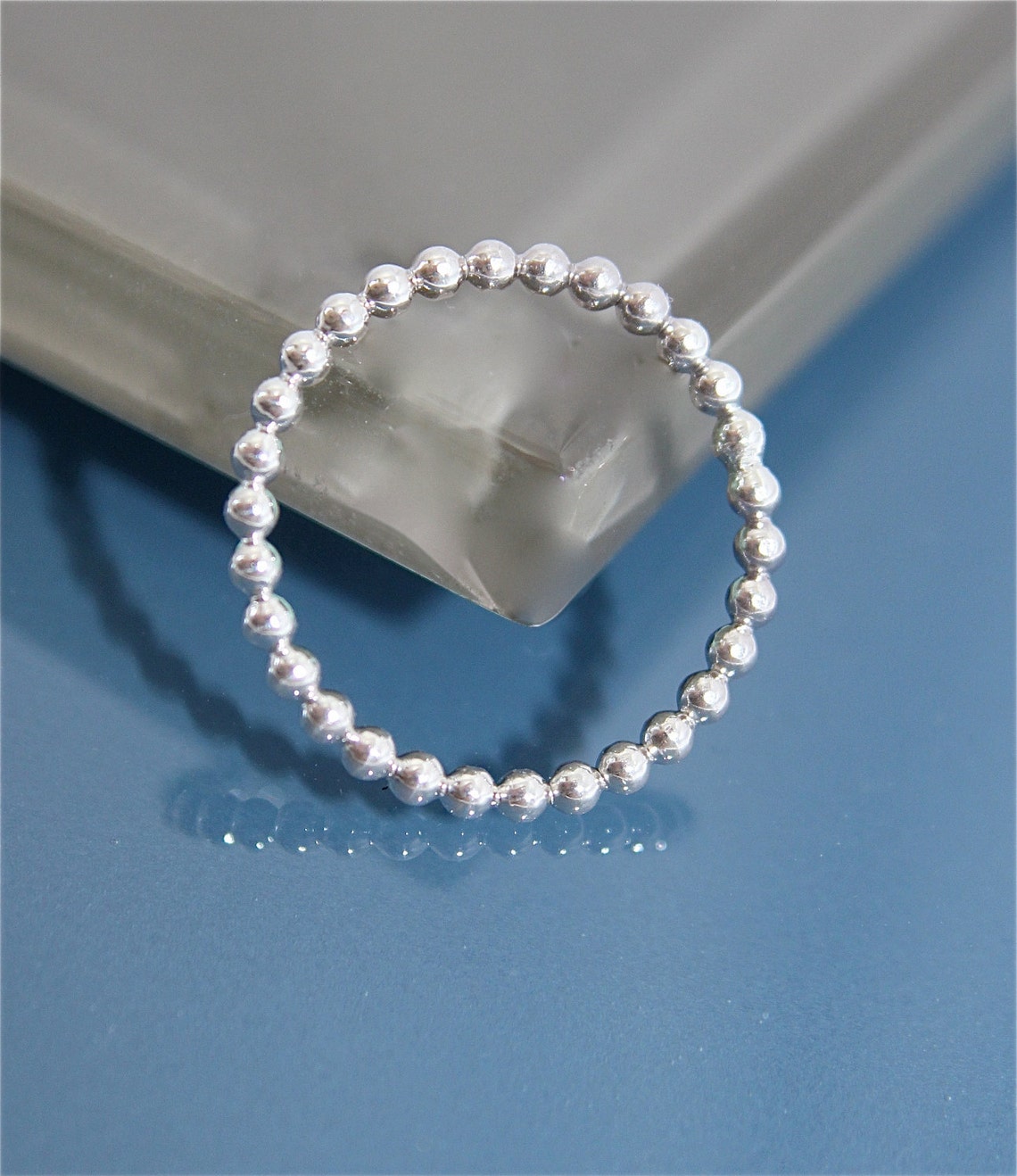 Ball Chain Stacking Ring Sterling Silver Shiny Finish - Etsy