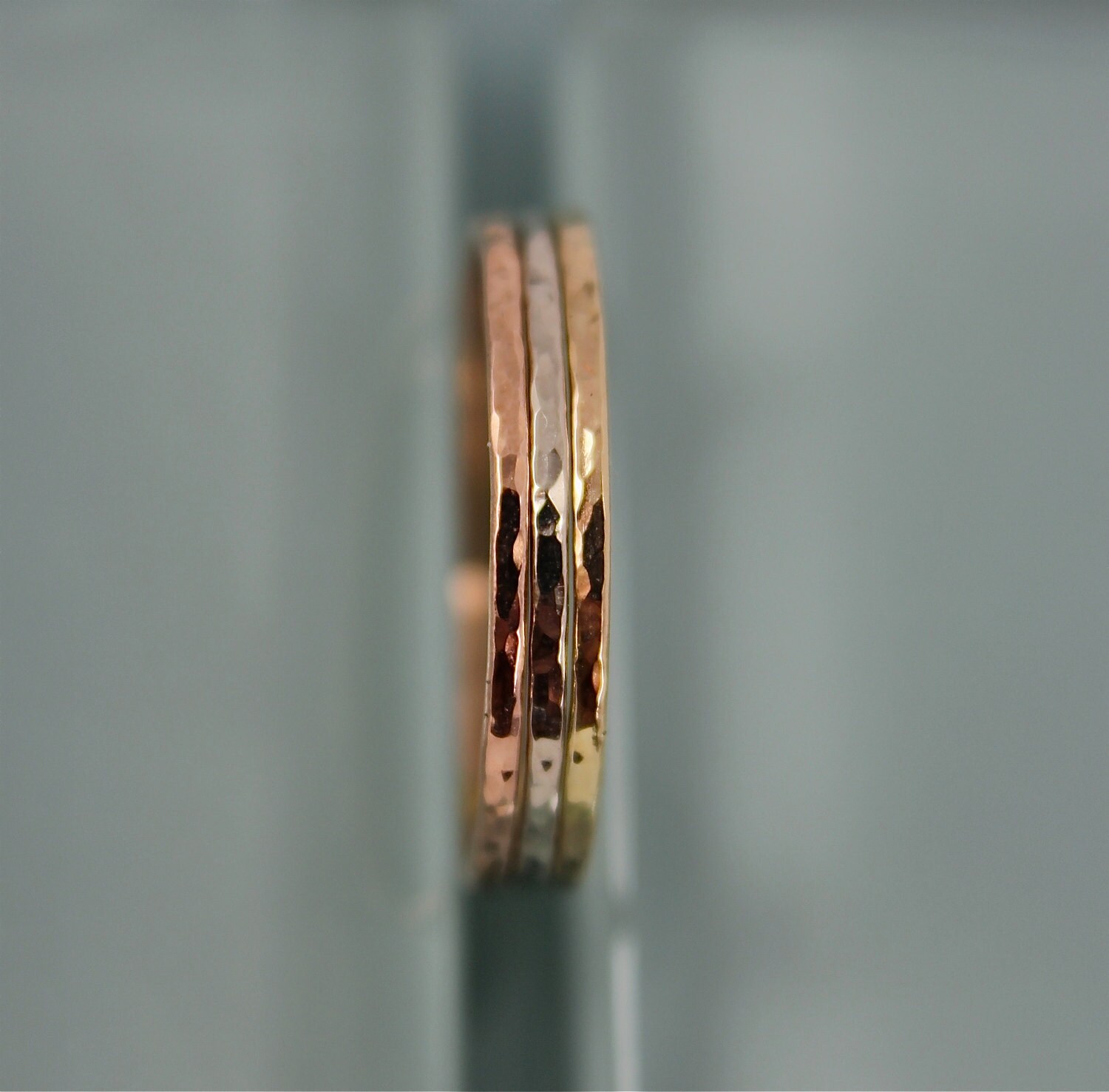 Gold Ring Stack 14k SOLID Gold Set Choose 3 Yellow Rose White - Etsy