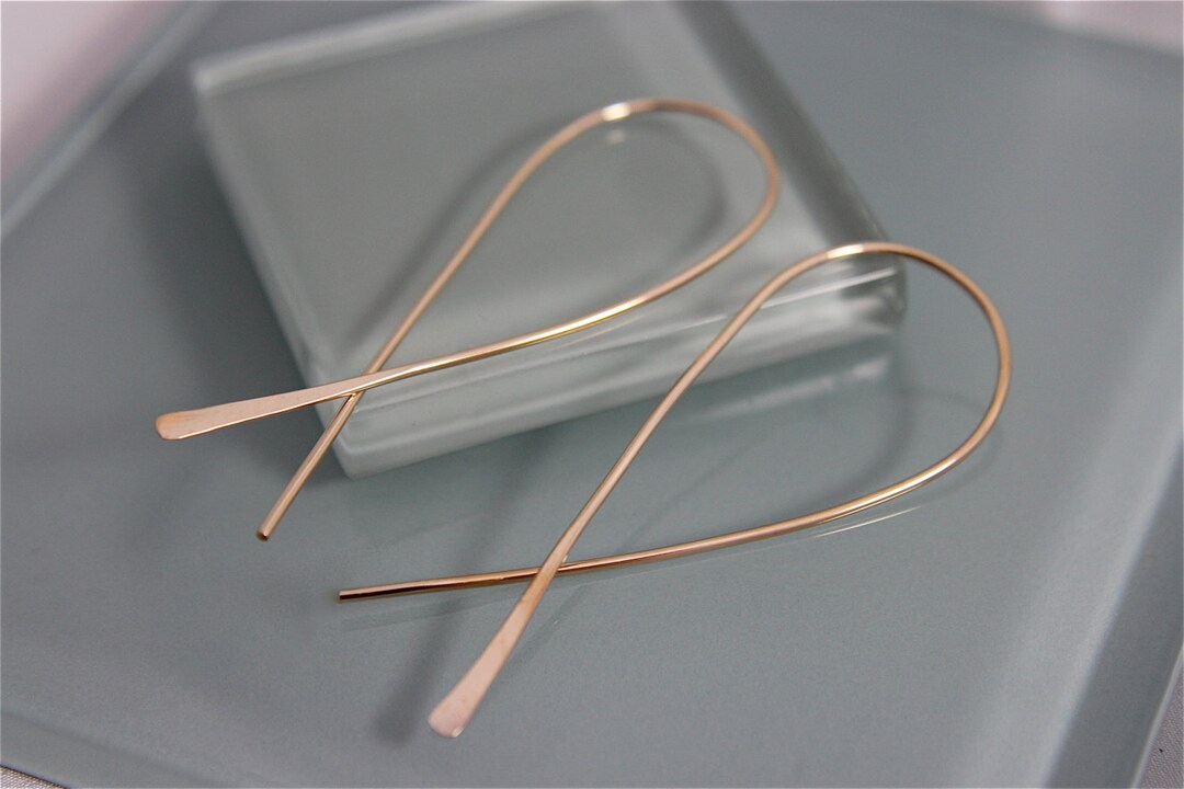 14k Gold Filled 2" Loop De Loop Thread Hoops - Etsy