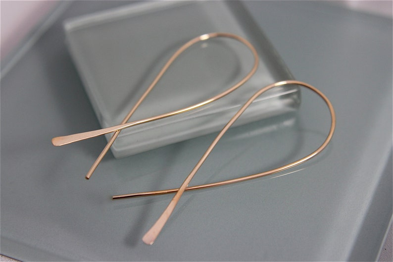 14k Gold Filled 2 Loop De Loop Thread Hoops - Etsy