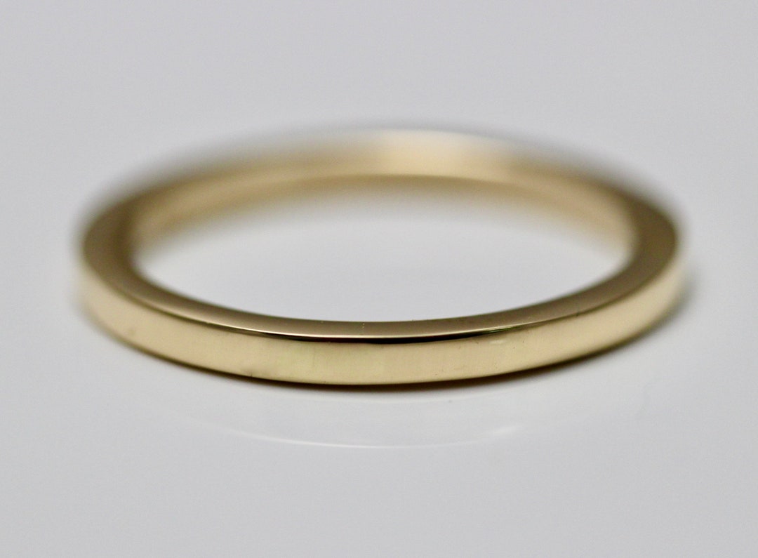 Gold Square Wedding Ring 14k Solid Gold Yellow 2mm X 2mm Square Profile ...