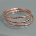 Skinny Ring Stack Rose Gold Set of 3 SOLID 14k Rose Gold Thin - Etsy