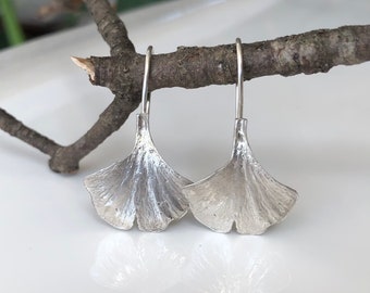 Ginkgo Leaf Earrings - Etsy