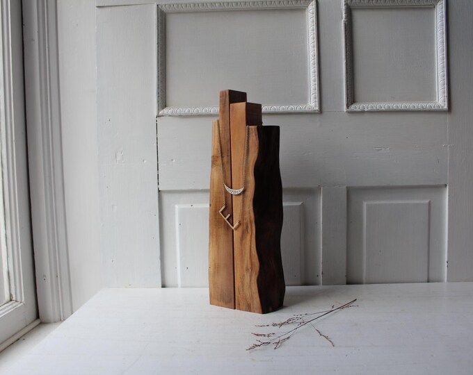 Pair Asymmetrical Necklace Bust 15" Tall Abstract Wavy Necklace Retail ...