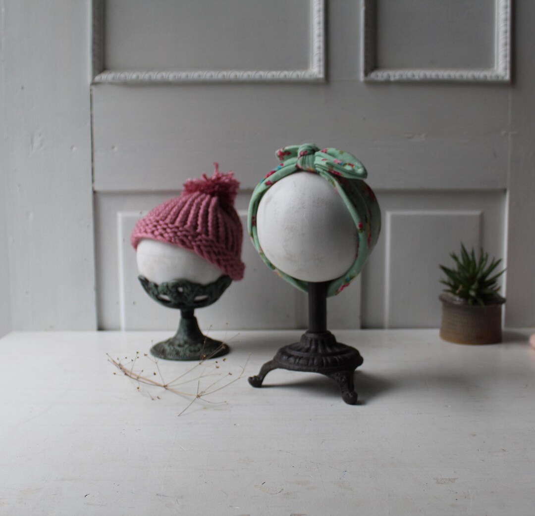 ONE Solid Wood Newborn Mannequin Head Display Stand - 14.5 ...