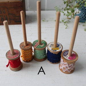 SET of 5 Ring Holder Organizer Display - Repurposed Thread Spool ...