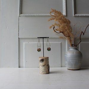 ONE Earring Display Stand - Natural Birch & Metal T Stand Earring ...