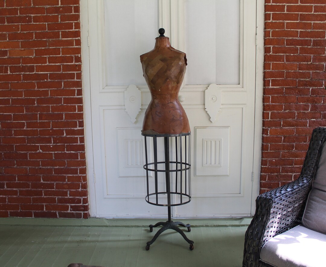Antique Acme Dress Form With Cage 1921 Layered Paper & Cotton Maternity ...