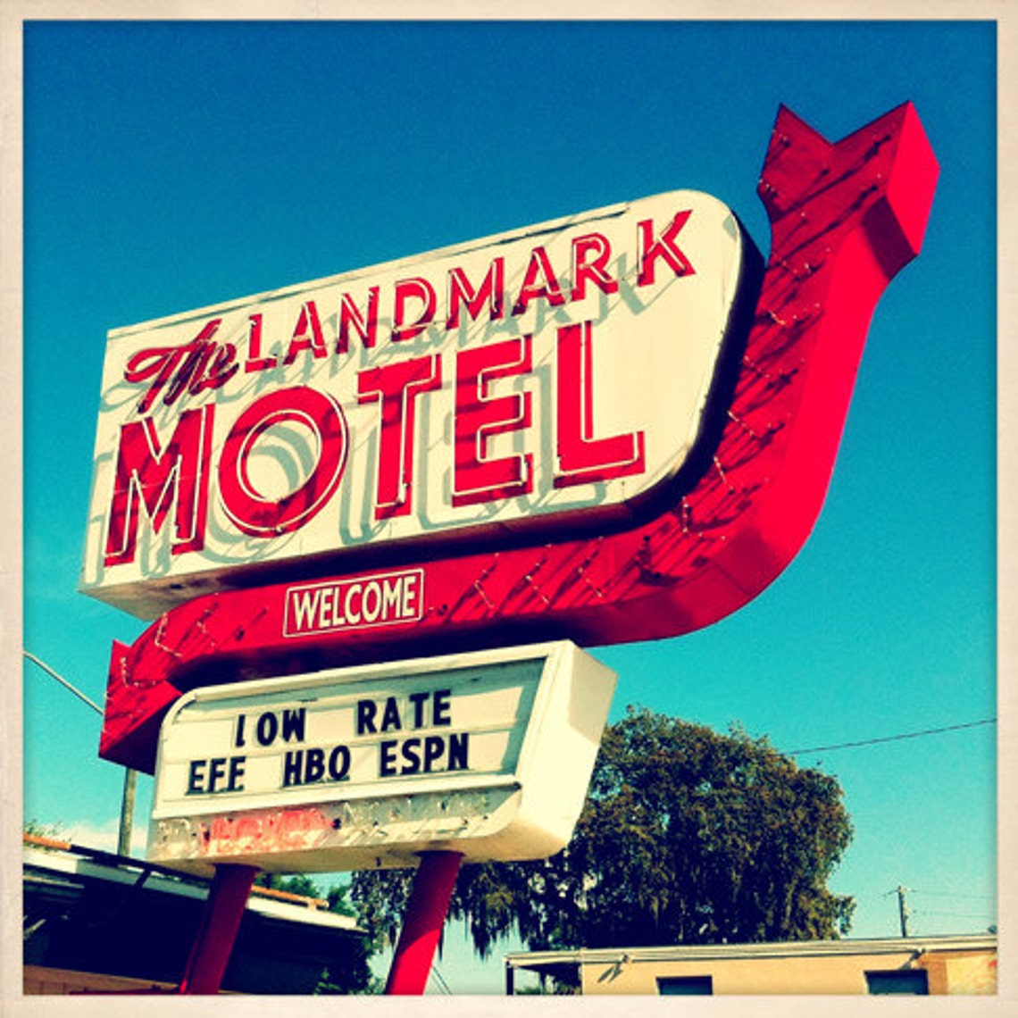 Landmark Motel Sign St. Petersburg, Florida Photo Print 8 X 8 - Etsy