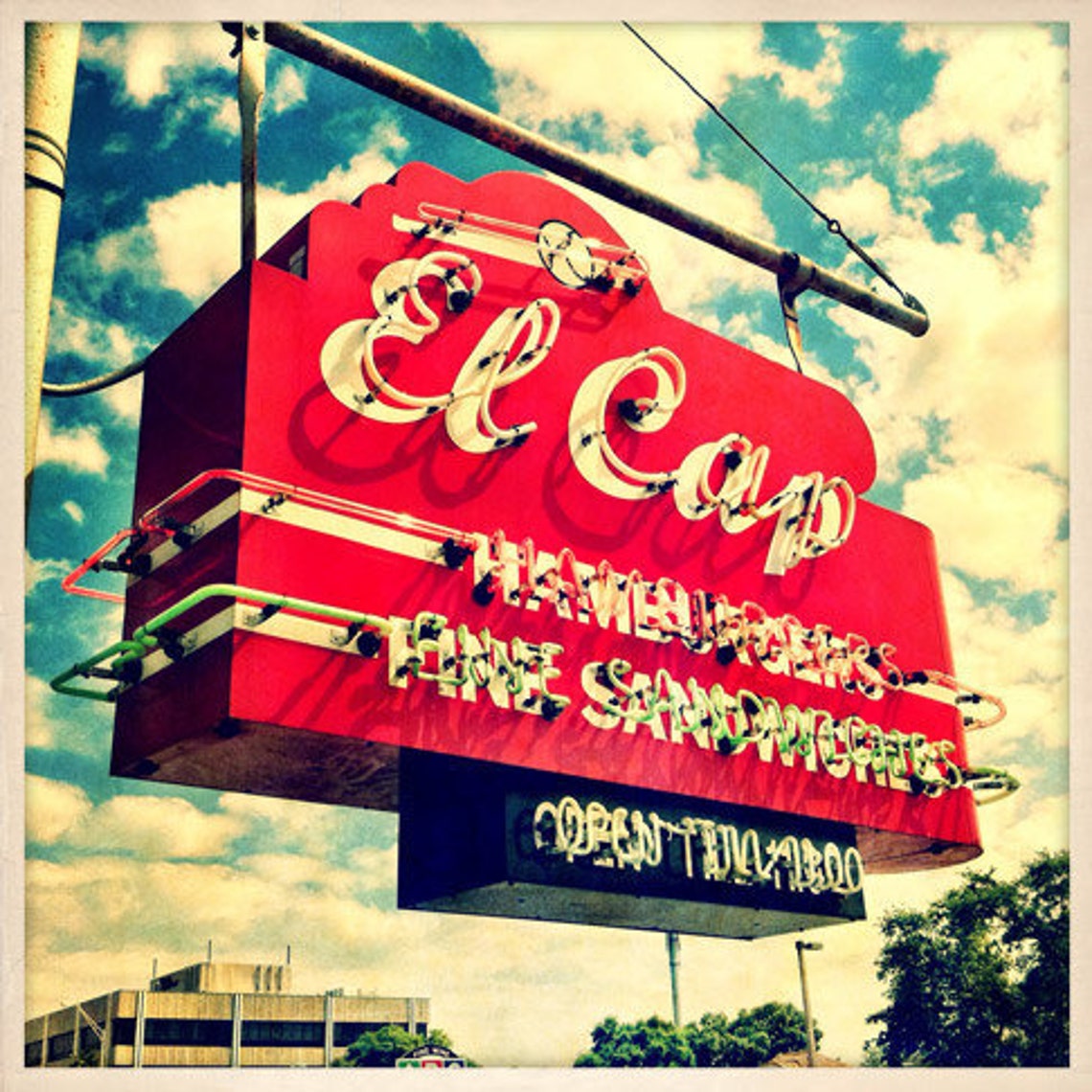 El Cap Restaurant Sign St. Petersburg, Florida Photo Print - 8" X 8" - Etsy