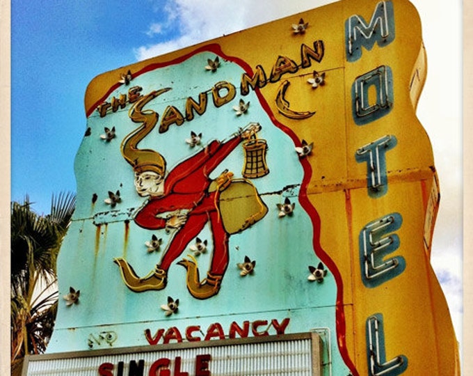 Sandman Motel Sign St. Petersburg, Florida Photo Print - 8" X 8" - Etsy