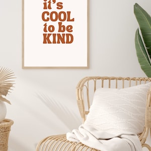It's Cool to Be Kind. Retro Wall Art, Cool Prints, Minimalist Wall Art ...