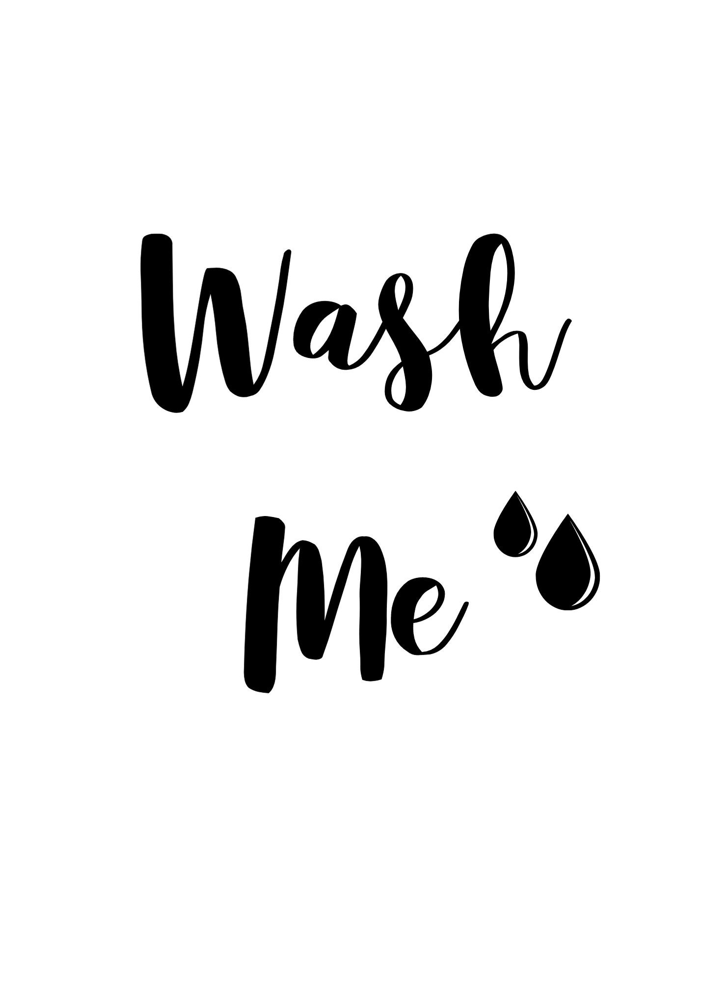 Wash Me, Digital Print, Quote Print, Wall Decor, Wall Art, Digital ...