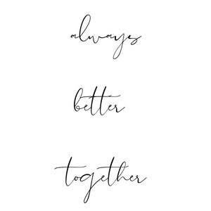Always Better Together. Digital Print, Quote Print, Wedding Print, Love ...
