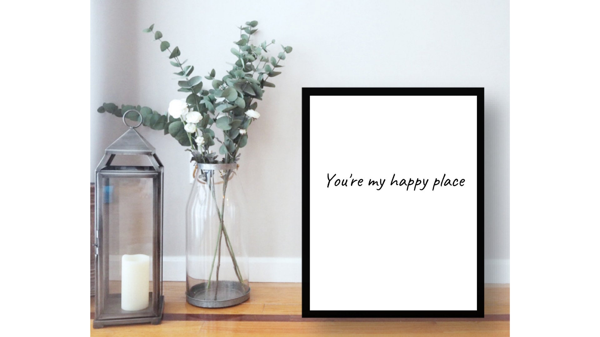 You're My Happy Place, Printable Quote, Instant Download, Minimal Gift ...