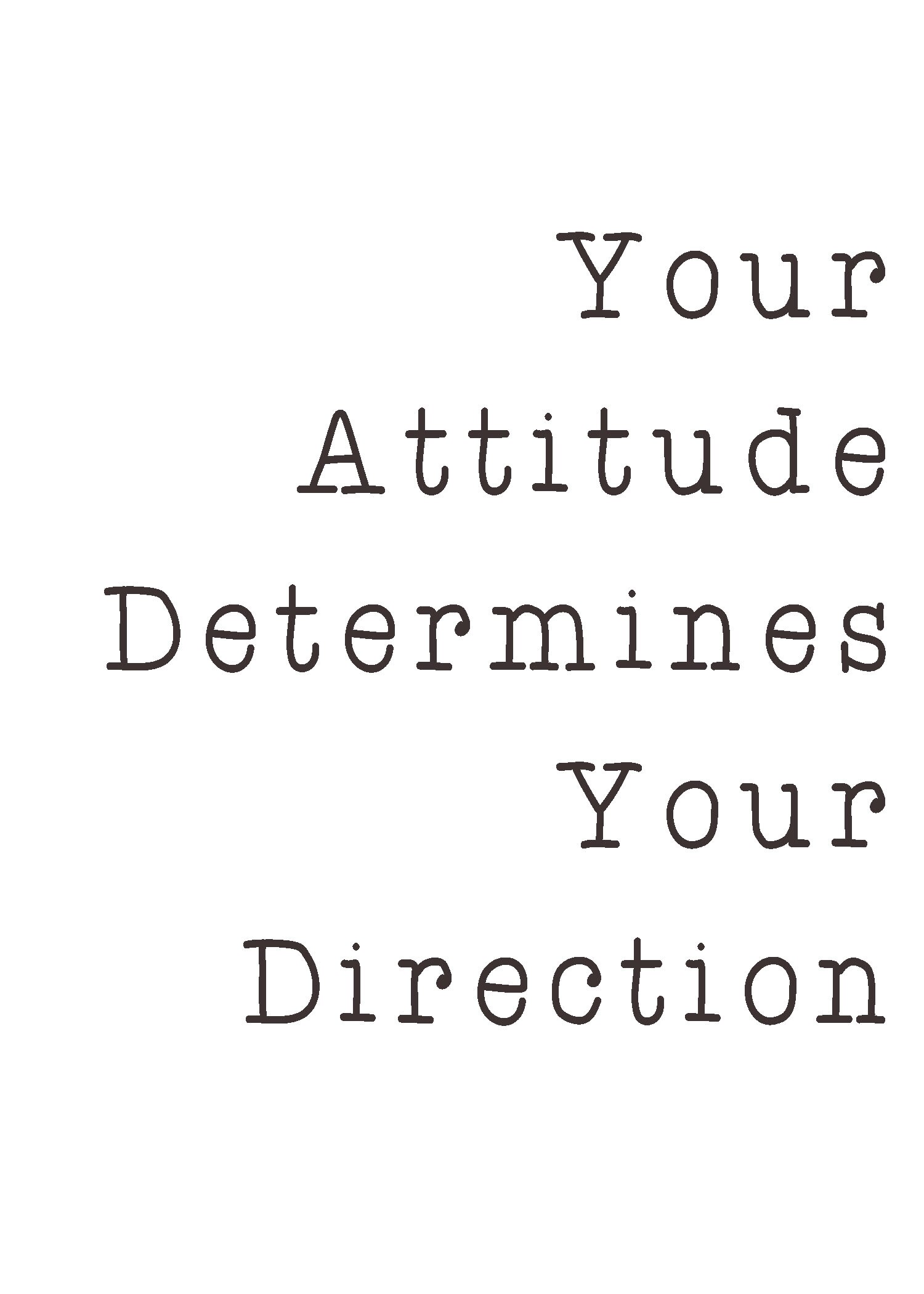 Your Attitude Determines Your Direction, Digital Print Quote, Wall Art ...