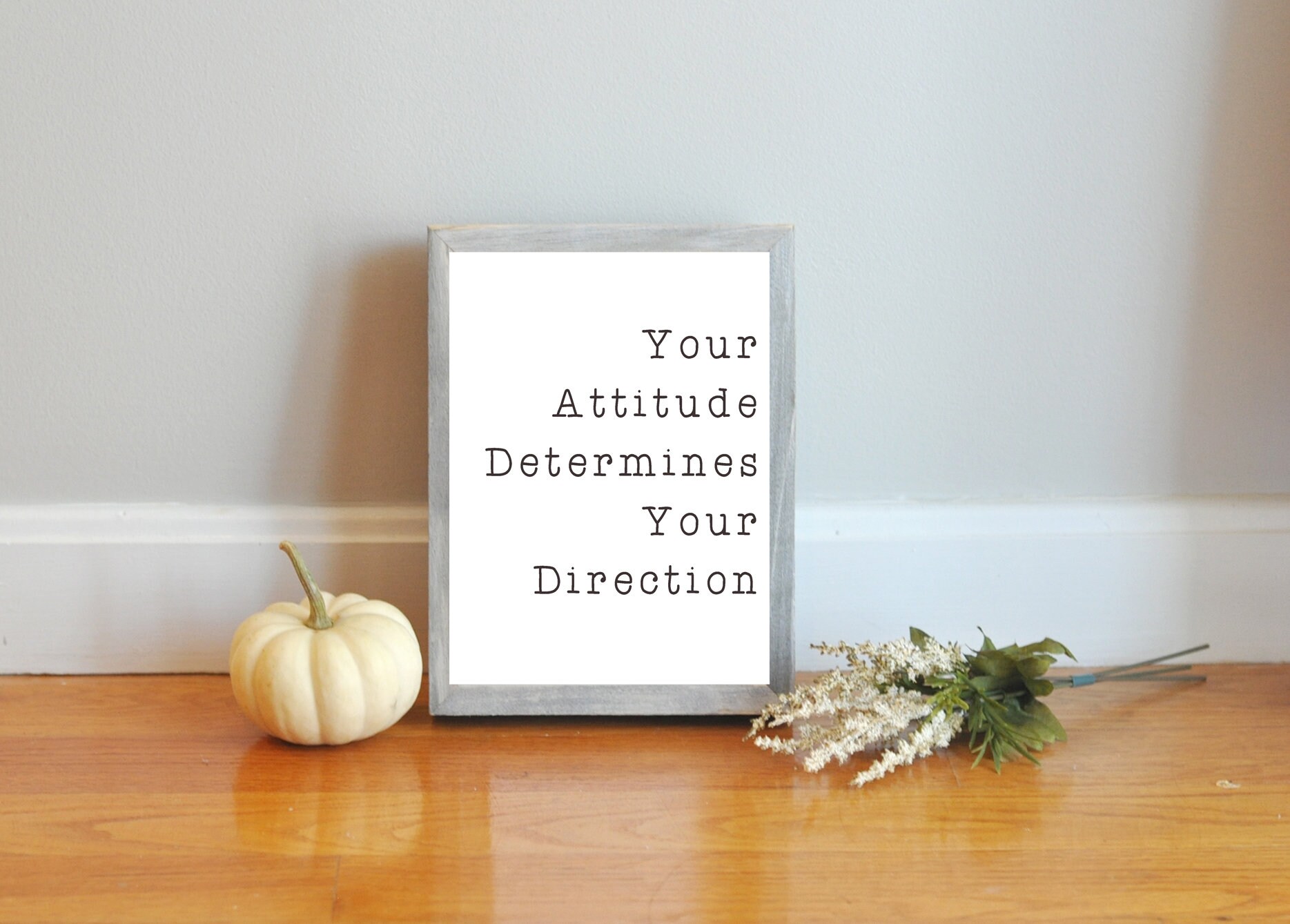 Your Attitude Determines Your Direction, Digital Print Quote, Wall Art ...