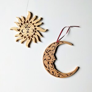 Sun & Moon Face Ornament Set Scroll Saw Pattern FIS-027 pdf, Jpg - Etsy