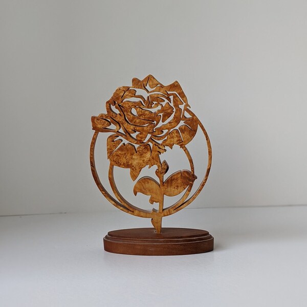 Scroll Saw Rose Pattern - Etsy