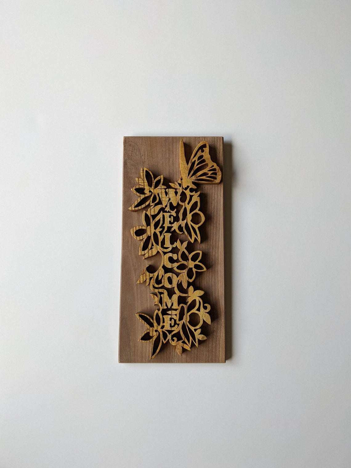 Welcome Sign With Flowers Vertical Scroll Saw Pattern FIS-064 pdf, Jpg ...