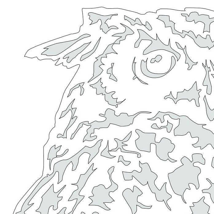 Eagle Owl Scroll Saw Pattern FIS-180 pdf, Jpg - Etsy