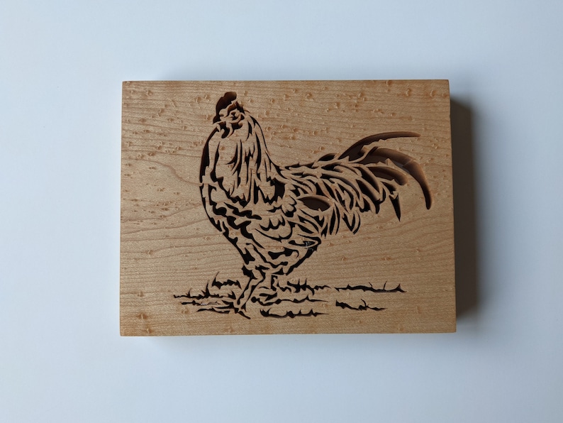 Barnyard Rooster Scroll Saw Pattern FIS-055 pdf, Jpg - Etsy