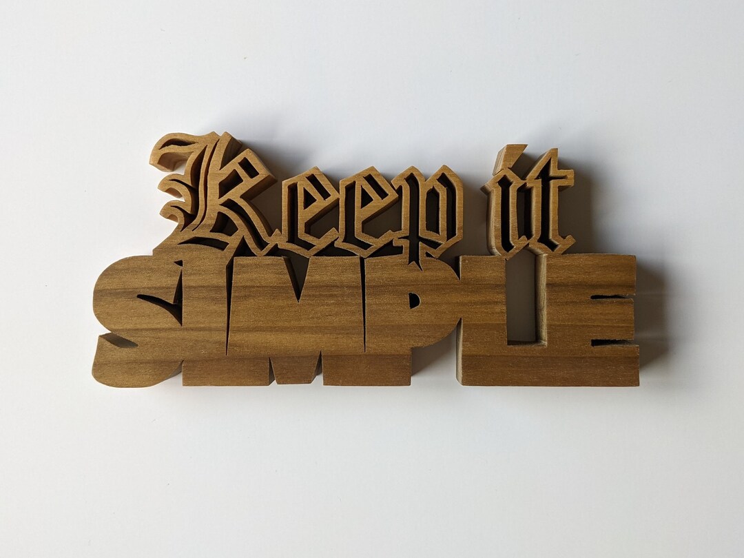 Keep It Simple Words Scroll Saw Pattern FIS-069 pdf, Jpg - Etsy