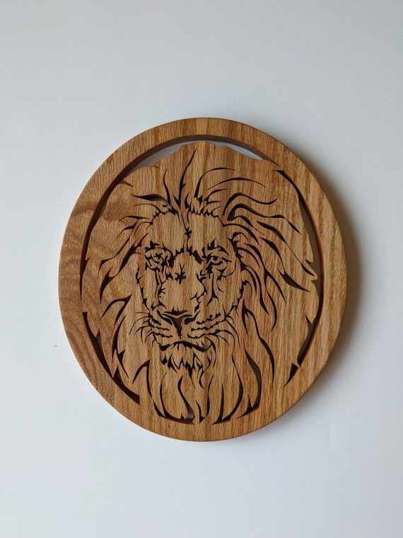 Lion Head Scroll Saw Pattern FIS-095 pdf Jpg | Etsy