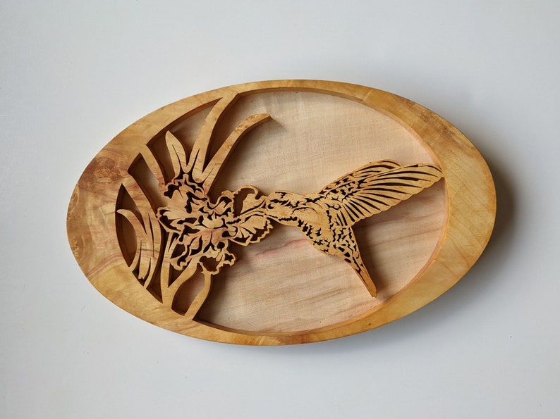 Hummingbird With Flower Scroll Saw Pattern FIS-017 pdf, Jpg - Etsy