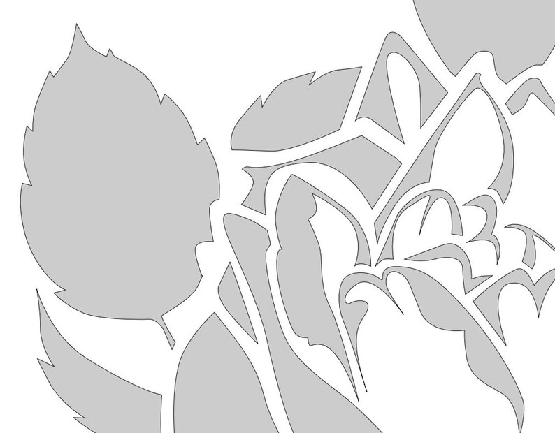 Dark Red Rose Scroll Saw Pattern FIS-023 pdf, Jpg - Etsy