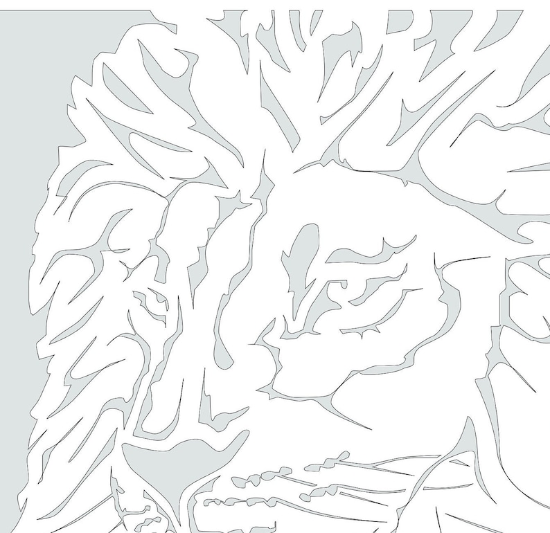 Lion Face Scroll Saw Pattern FIS-110 pdf, Jpg - Etsy