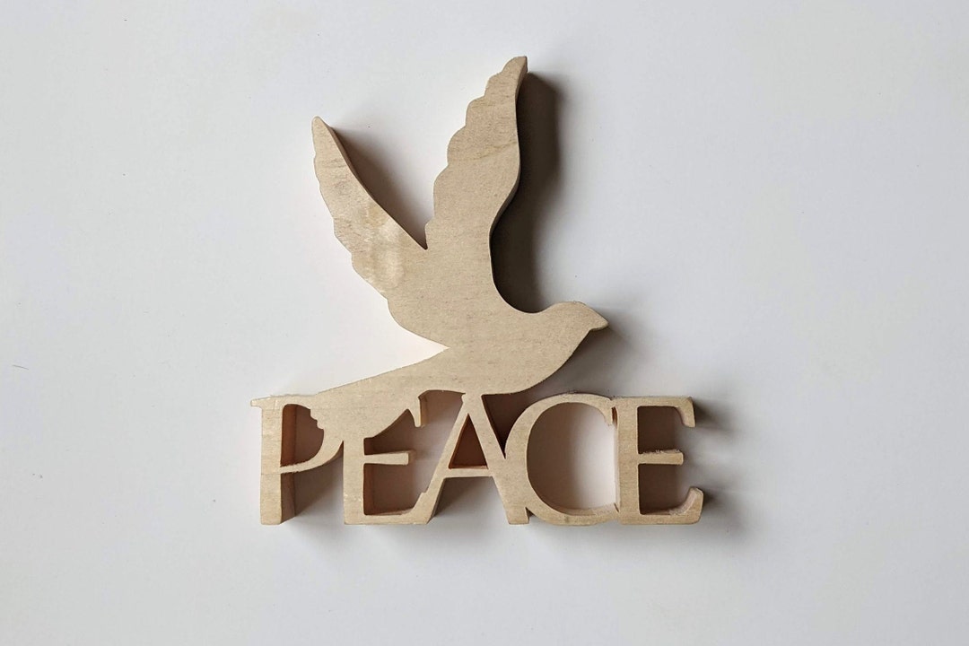Peace Dove Word Scroll Saw Pattern FIS-029 pdf, Jpg - Etsy