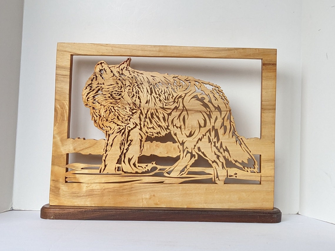 Timber Wolf Scroll Saw Pattern FIS-171 pdf, Jpg - Etsy