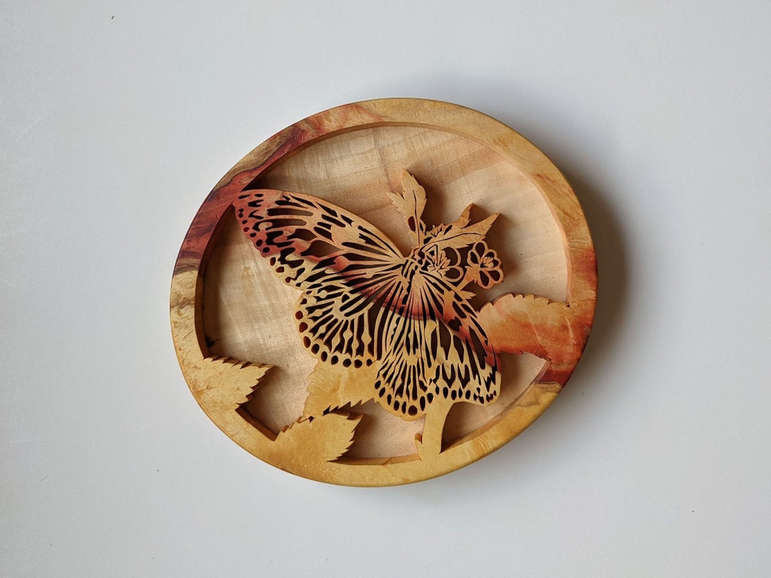 Feeding Butterfly Oval Scroll Saw Pattern FIS-015 pdf, Jpg - Etsy