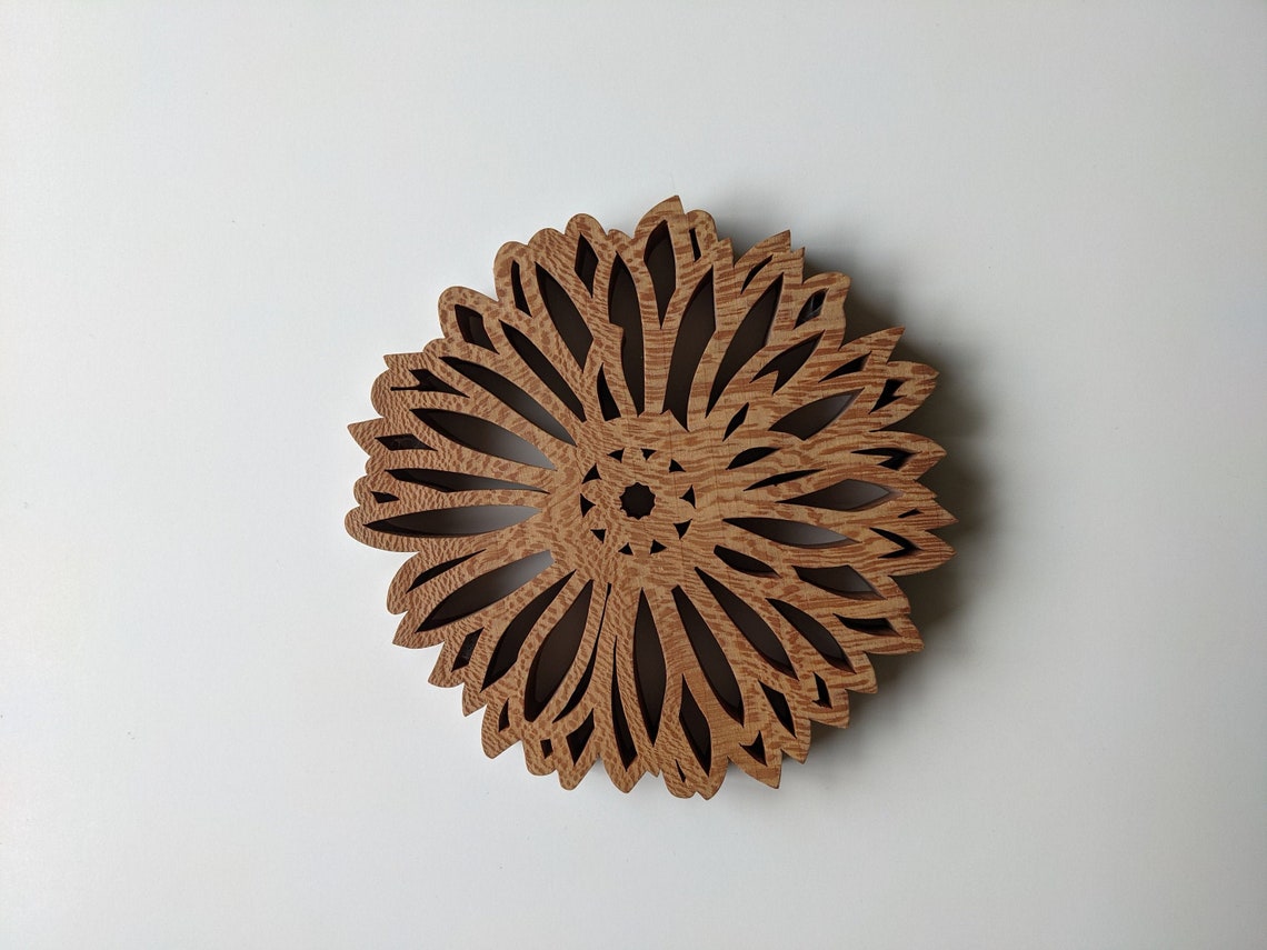 Gerbera Daisy Flower Trivet Scroll Saw Pattern FIS-075 pdf, Jpg - Etsy