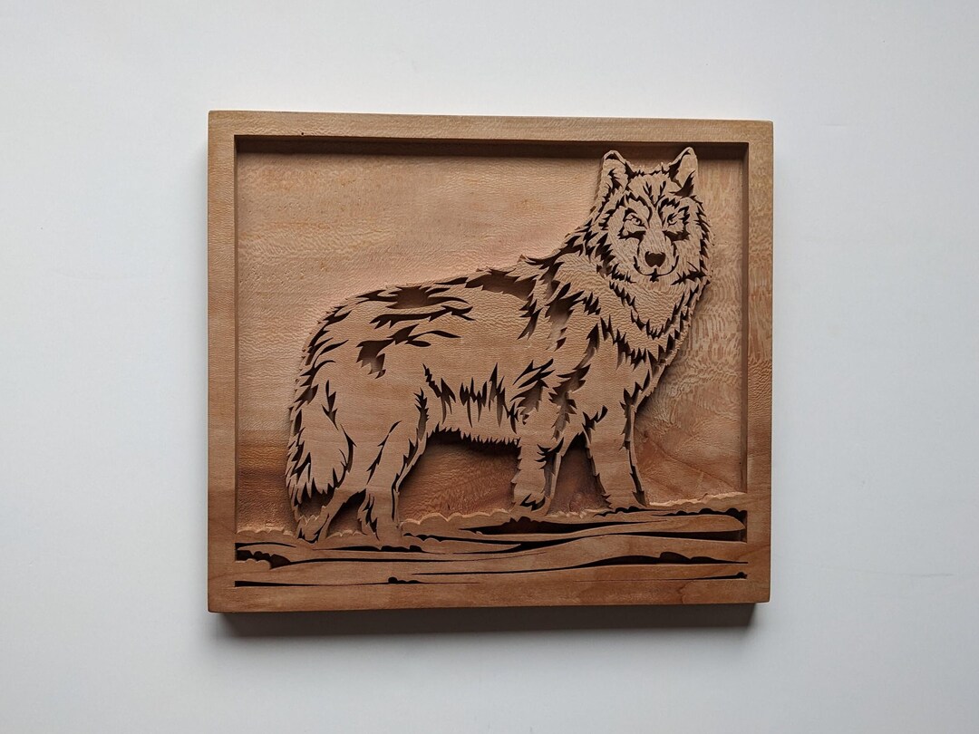 Snowy Wolf Scroll Saw Pattern FIS-168 pdf, Jpg - Etsy