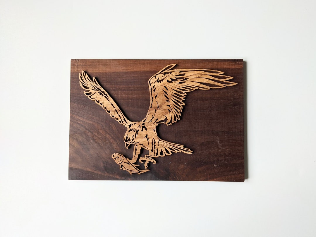 Osprey With Fish Scroll Saw Pattern FIS-114 pdf, Jpg - Etsy UK