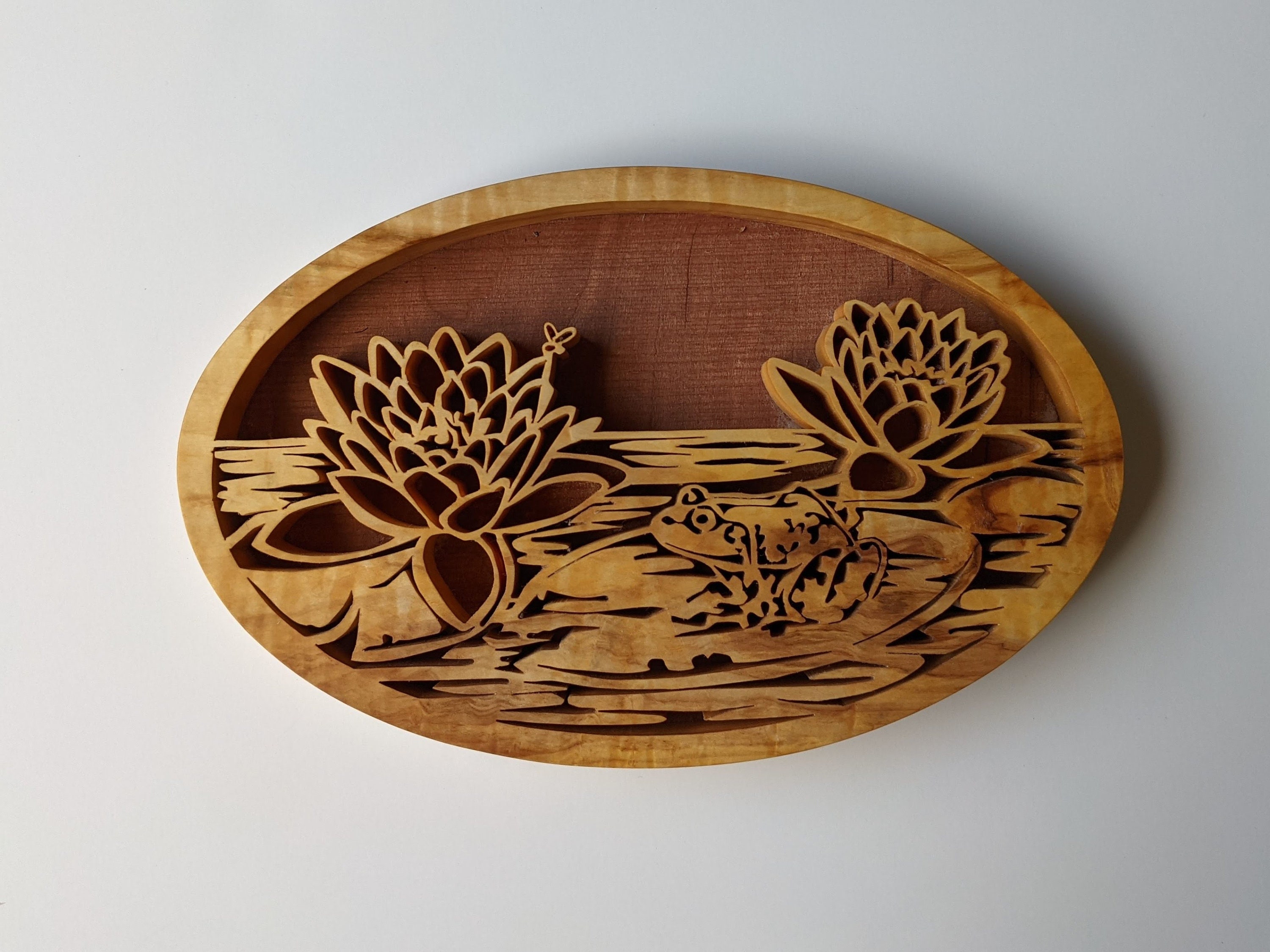 Water Lilies and Frog Scroll Saw Pattern FIS-053 pdf, Jpg - Etsy