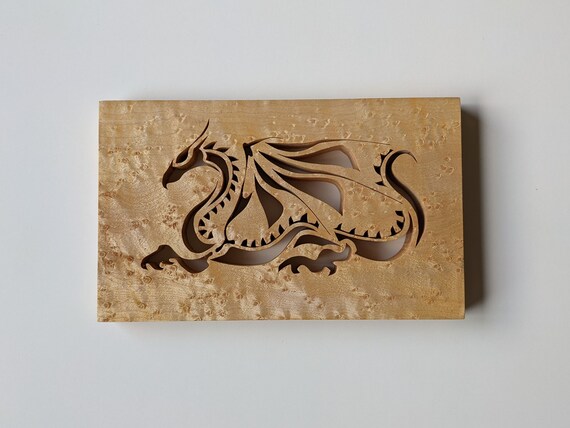 Stylized Dragon Oval Scroll Saw Pattern FIS-058 pdf Jpg | Etsy