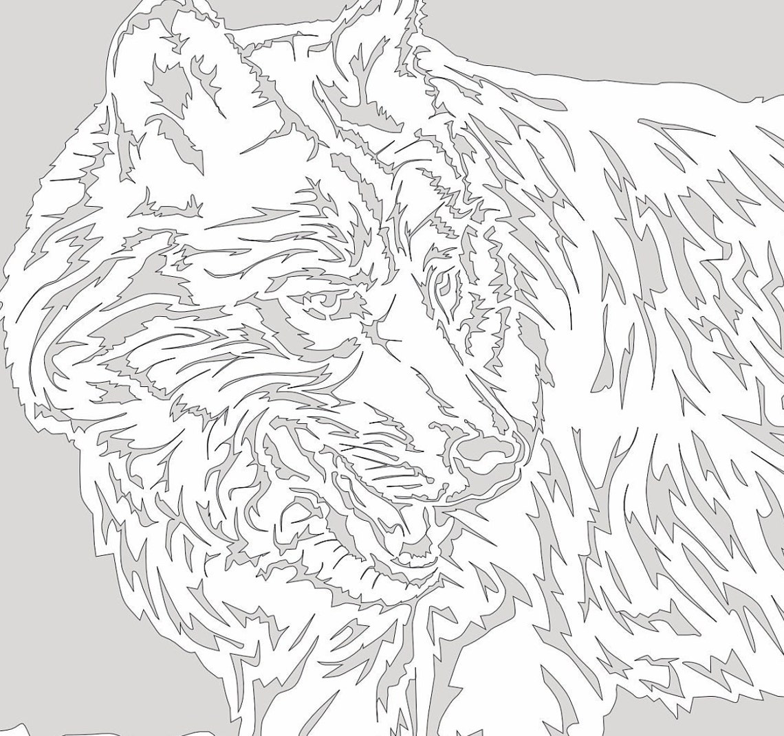 Timber Wolf Scroll Saw Pattern FIS-171 pdf, Jpg - Etsy