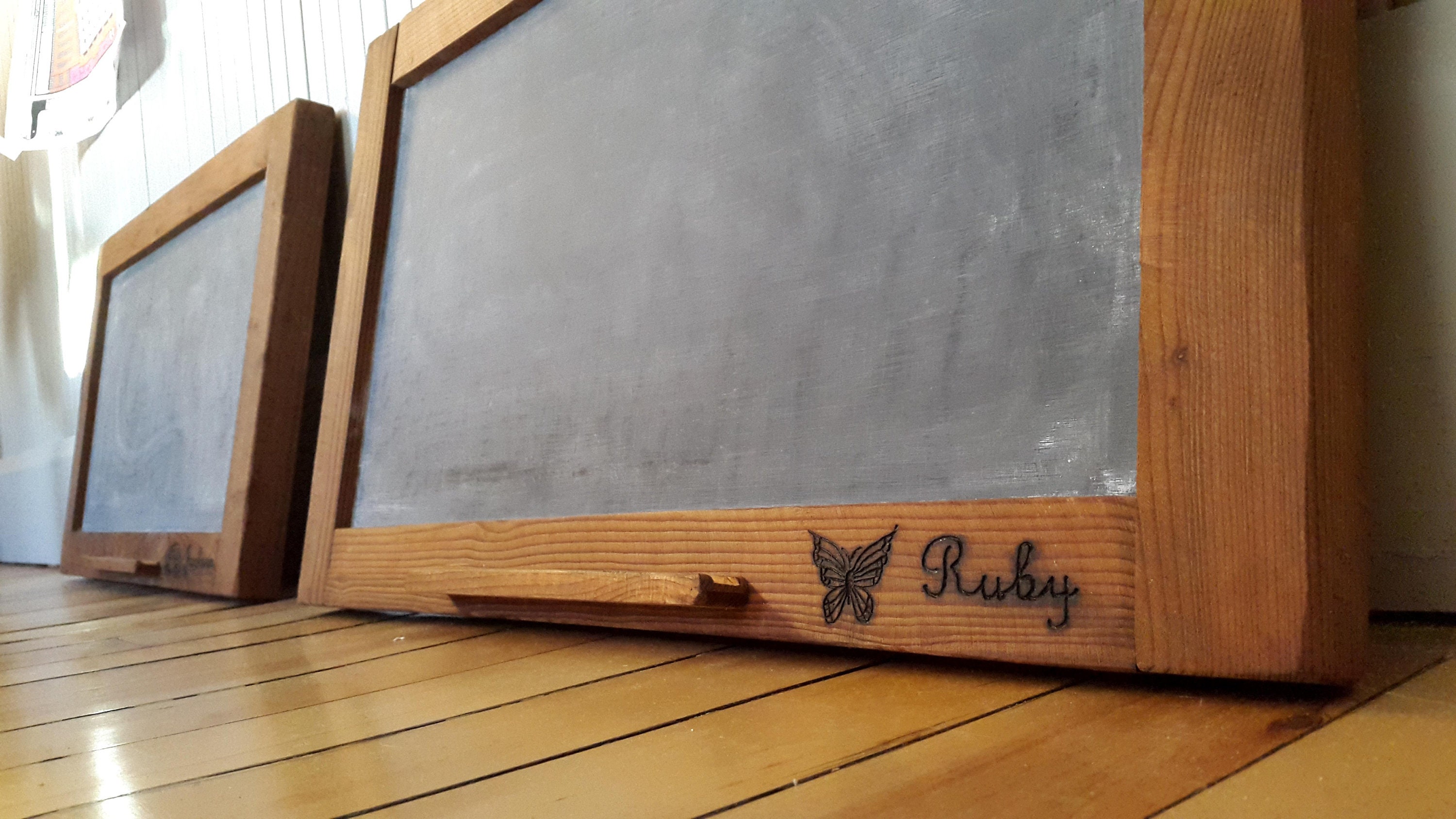 Rustic Wood Framed Chalkboard- Kitchen Chalkboard- Hanging Chalkboard ...