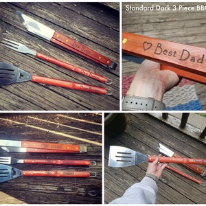 Personalized Grill Tool Set - Engraved BBQ Tools - Husband Gift- Dad ...