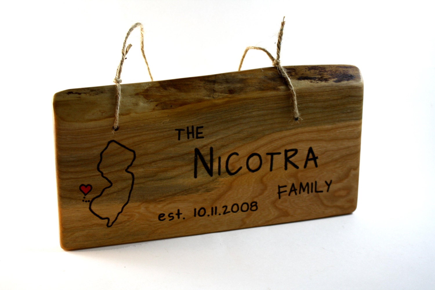 Hanging Rustic Wood Sign - Large-long - Personalized Gift - Hand ...