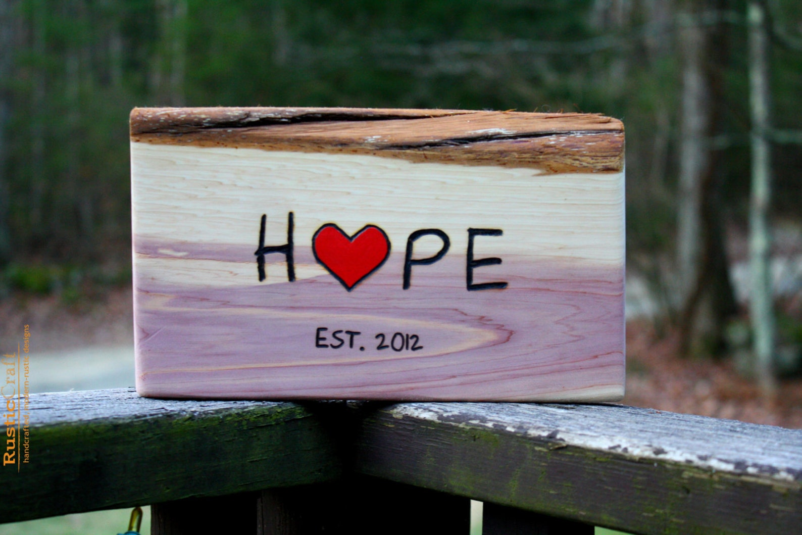 Hanging Rustic Wood Sign - Large-long - Personalized Gift - Hand ...