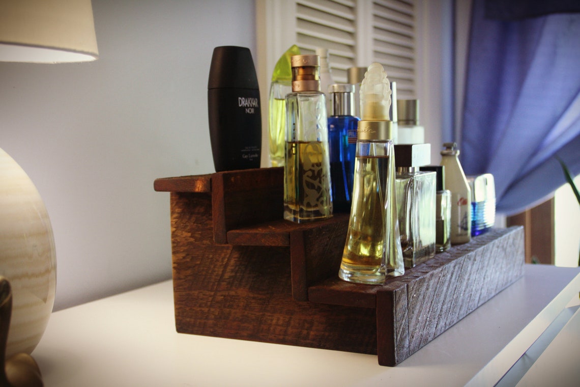 Wood shelf Cologne Bottle Shelf Perfume Bottle Shelf Made | Etsy