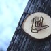 Sign Language I Love You Sign of Horns ASL Branch Slice Magnet Rustic ...